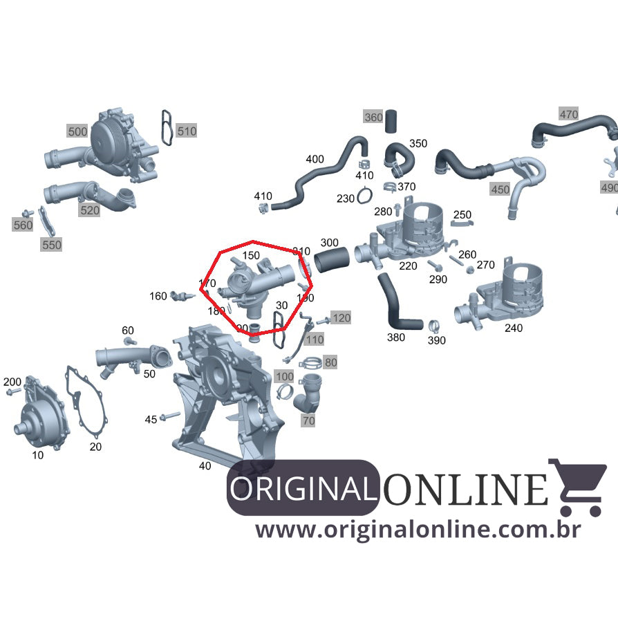 Válvula Termostática Sprinter 314 A6512002800 Original – Original Online